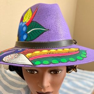 MEXICANA | Accessories | Authentic Mexican Hand Painted Panam Style Hat ...